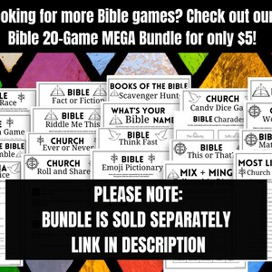 Bible 5-second Game: Christian Youth Group or Sunday School Activity ...