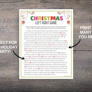 Christmas Left Right Game: Fun Holiday Party Icebreaker Activity ...