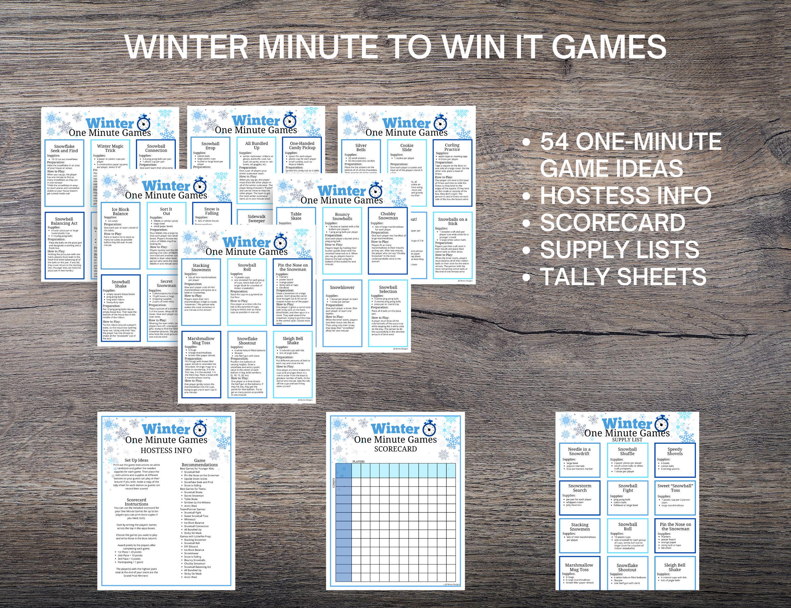 Winter Games SUPER Bundle: Party Bundle, Pictionary, 5-second Game and ...