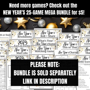 New Year's Think Fast Game: Printable NYE Party Activity (PDF) - Etsy