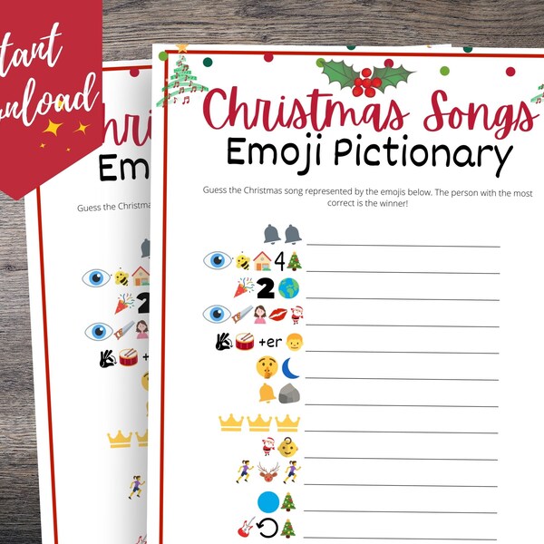 Emoji Christmas Songs - Etsy
