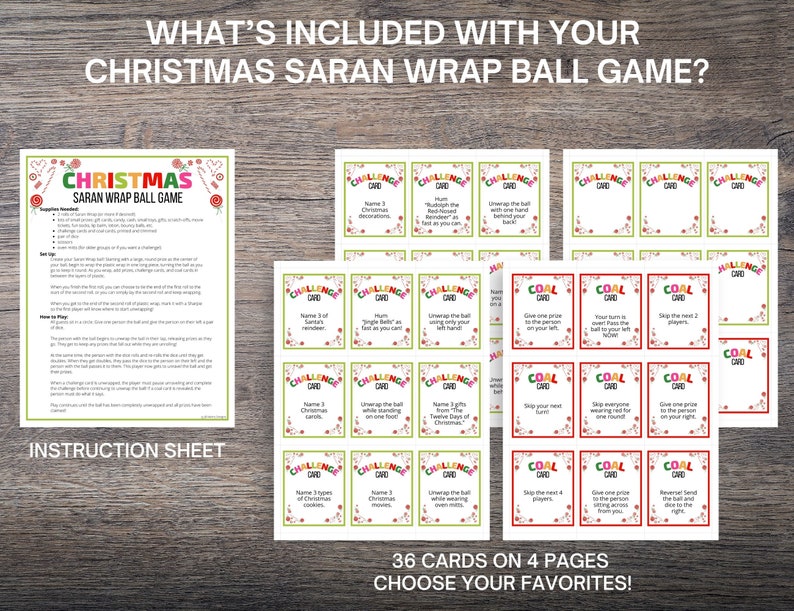 Christmas Saran Ball Game: Fun Gift Exchange Party Game (digital ...