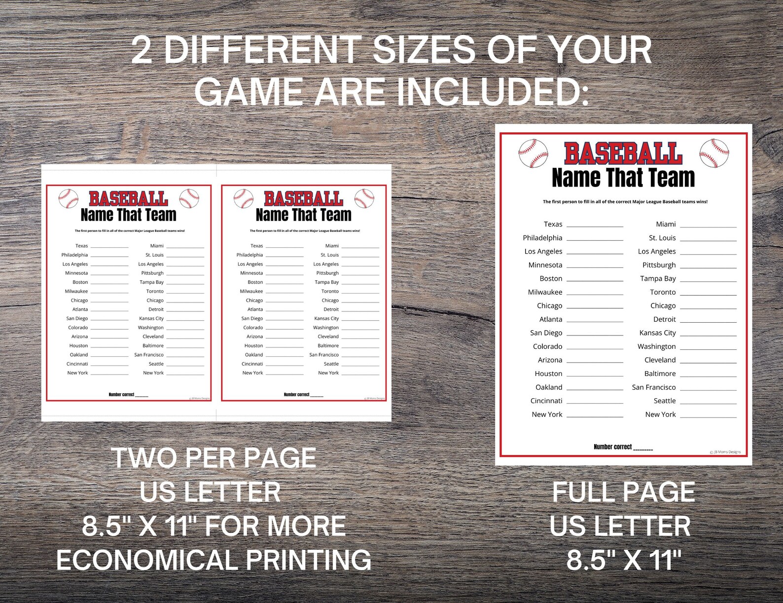Name That Baseball Team Game: Baseball-themed Party Quiz (digital ...