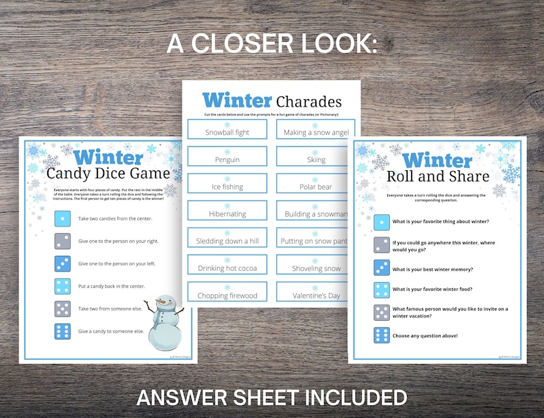 Winter Party Games Bundle: Classroom Holiday Fun Activities (digital ...
