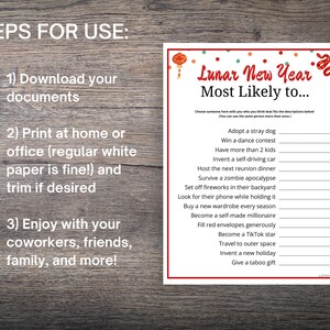 Lunar New Year Games Bundle, Chinese New Year Games for Families ...