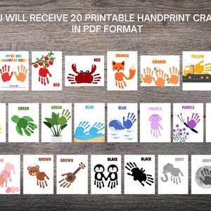 My Colors Handprint Craft Book: Preschool Art Templates (digital ...