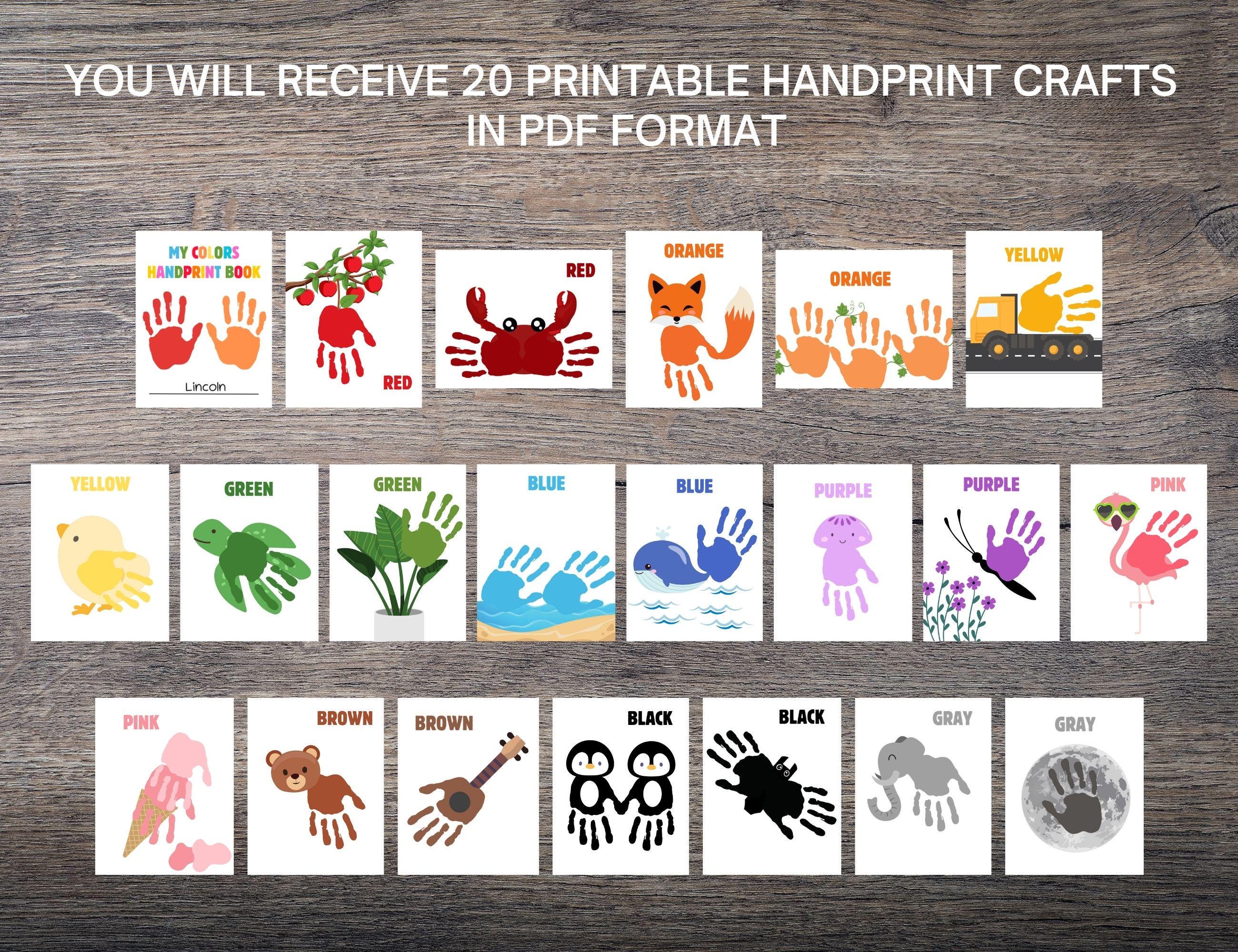 My Colors Handprint Craft Book: Preschool Art Templates (digital ...