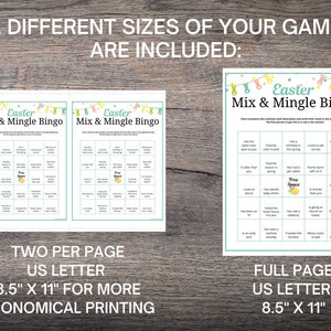 Easter Mix & Mingle Human Bingo Game, Easter Icebreaker Game, Guest ...