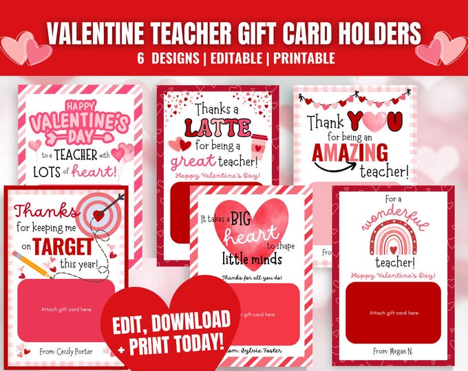 Target Teacher Valentine Card, Coffee Teacher Valentine, Gift Card ...