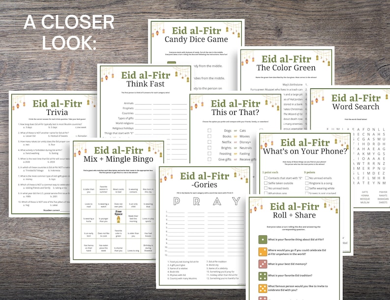 Eid Al-fitr Games Bundle: 35 Fun Family Activities (PDF Download) - Etsy
