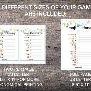 Easter Emoji Pictionary Game: Fun Easter Activity (digital Download) - Etsy
