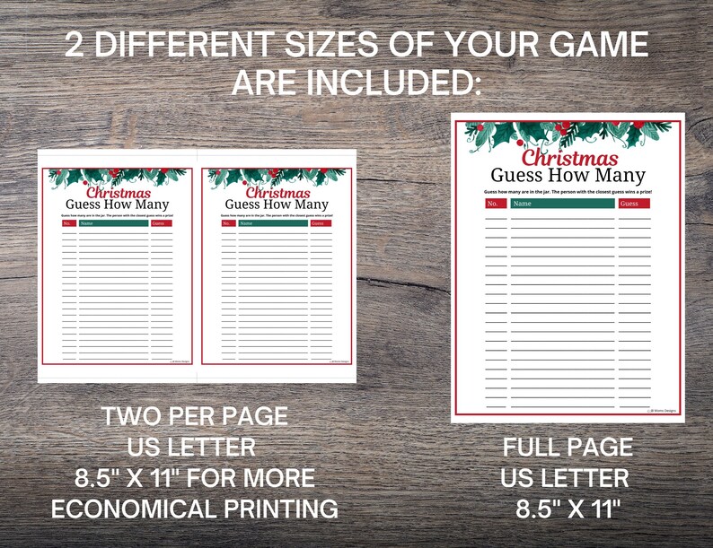Christmas Guessing Game: How Many Candies Party Game (digital Download ...