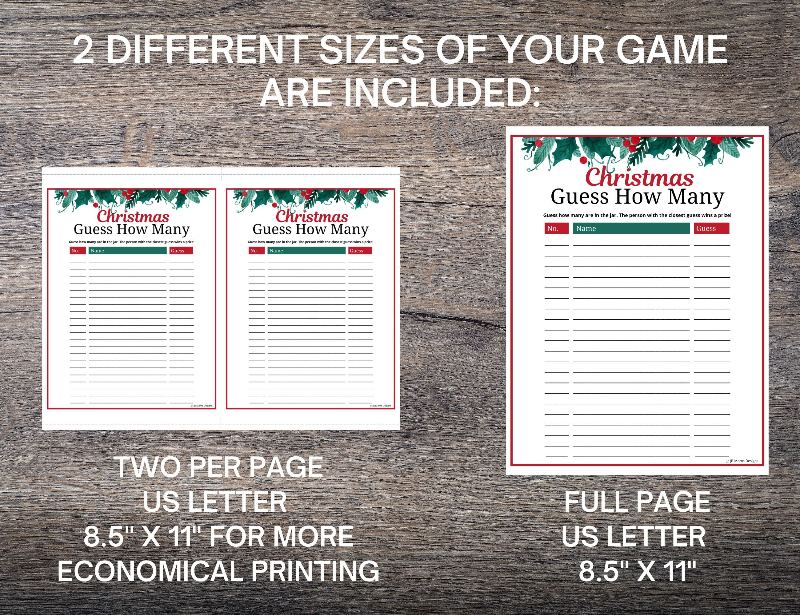 Christmas Guessing Game: How Many Candies Party Game (digital Download ...