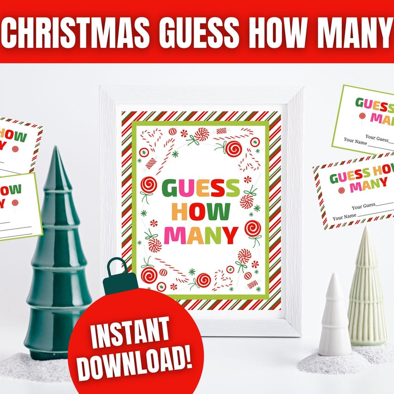 Christmas Guessing Games Jar - Etsy