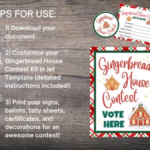 Gingerbread House Contest Kit: Printable Awards, Voting Ballots and ...