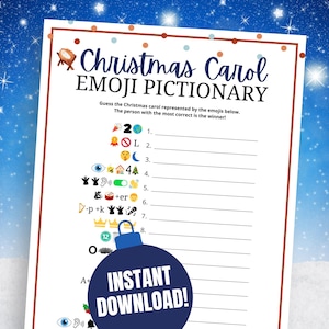 Bible Christmas Carol Emoji Pictionary Game, Christmas Bible Emoji Game ...
