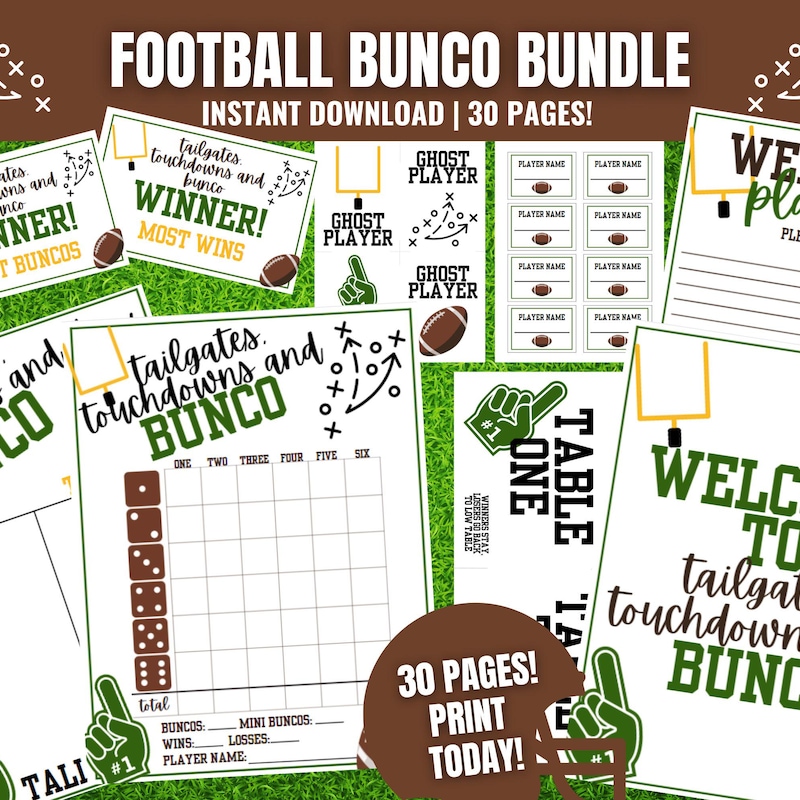 September Bunco Score Cards - Etsy