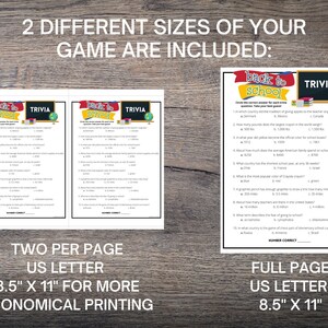 Back to School Trivia Game: Printable Classroom Icebreaker (digital ...