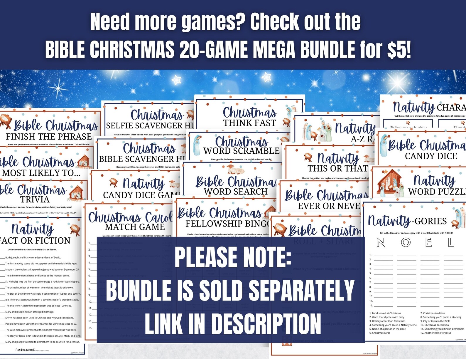 Christmas Bible Scavenger Hunt Game: Church Party (digital Download) - Etsy