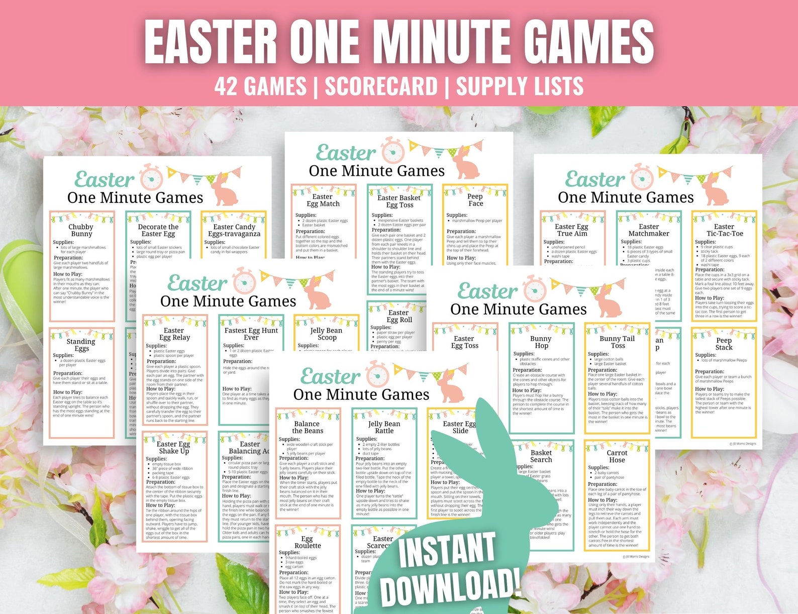 Easter One Minute Games Bundle, Easter Minute to Win Games, Fun Easter ...