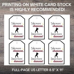 Dance Treat Tags, Dance Team Gift Tags, Dance Goodie Bag Tags ...