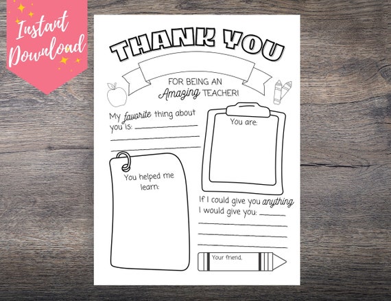 End Of Year Teacher Gifts Printables