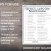 Office Jargon Matching Game: Work Party Team Building (printable PDF ...