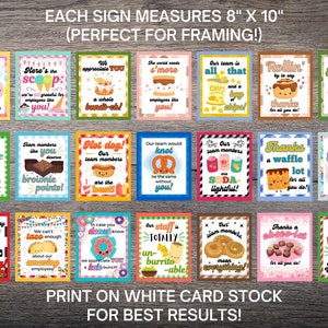 Employee Appreciation Food Signs Bundle: Office Lunch & Brunch (digital ...