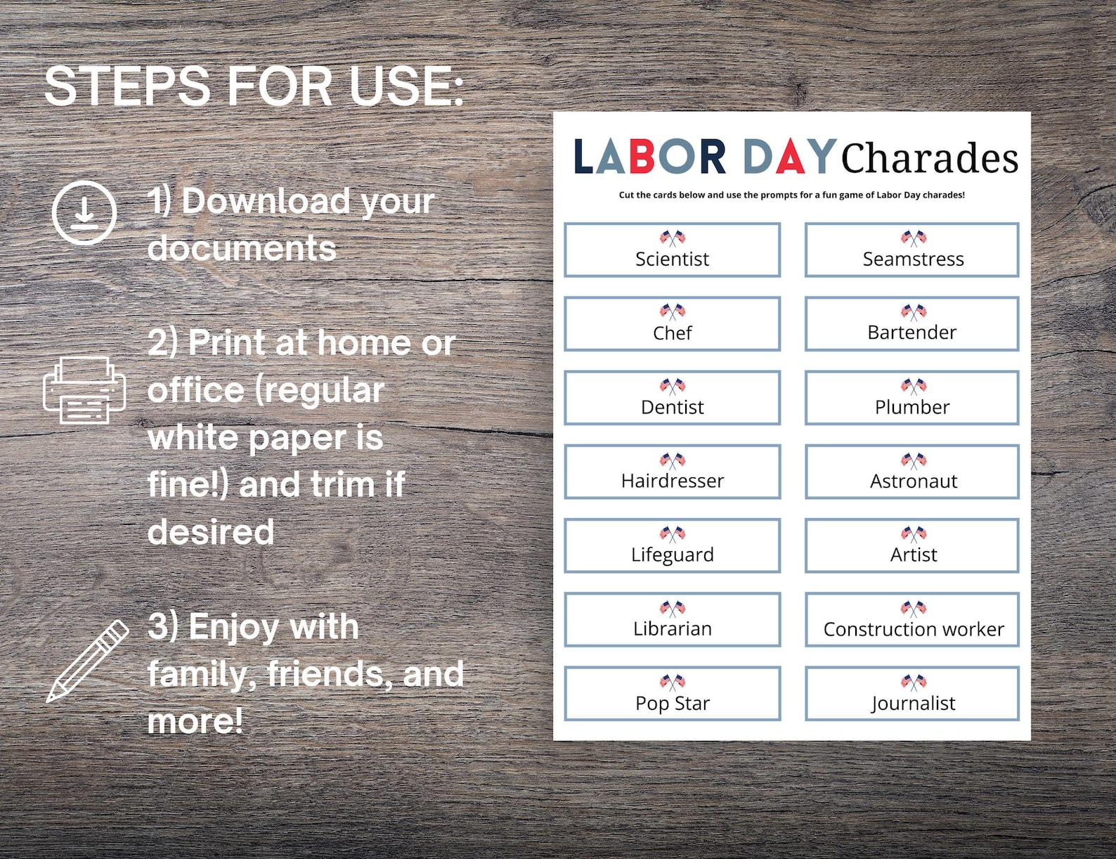 Labor Day Games Bundle: 45 Patriotic Party Activities and Icebreakers ...
