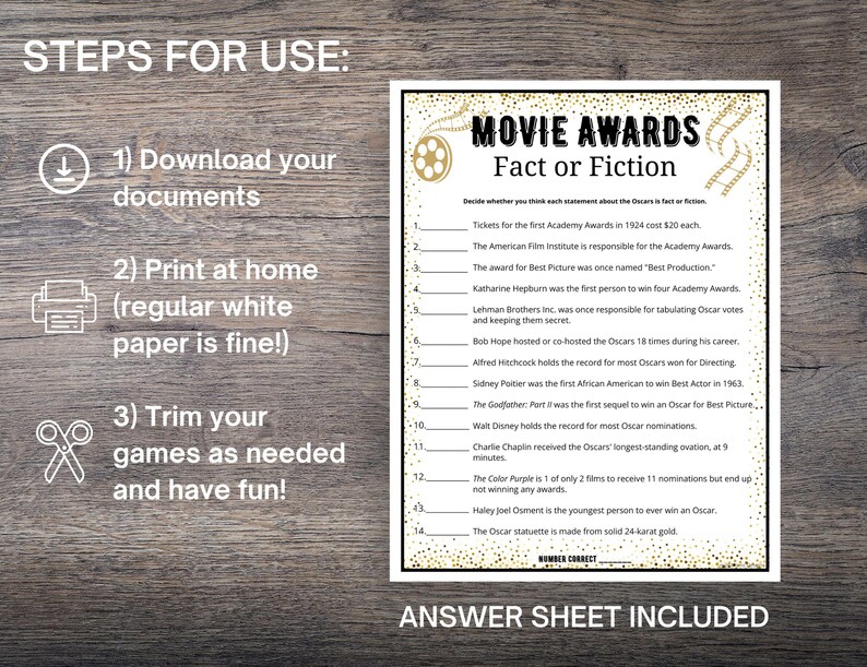 Hollywood Movie Trivia Games BUNDLE: Movie Awards Party (digital ...