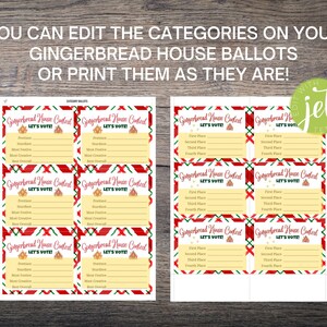 Gingerbread House Contest Kit: Printable Awards, Voting Ballots and ...