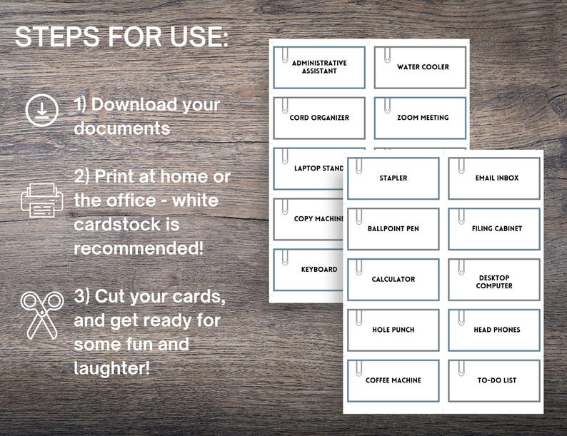 Office Pictionary: Team Building Game for Work (digital Download) - Etsy