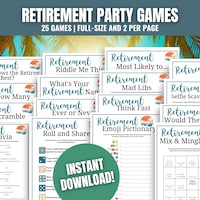 Retirement Bingo Cards for Fun Retirement Party Bingo Theme Retirement ...