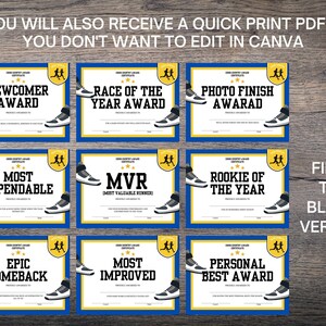 Editable Cross Country Awards: 55 Team Certificates (digital Download ...