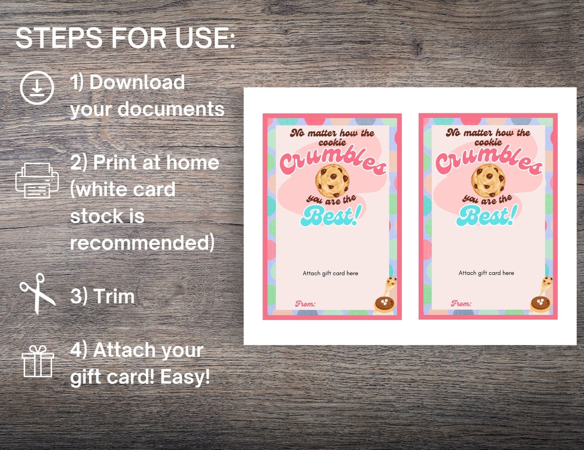 Cookie Gift Card Holder Cute Crumbl Cookie Gift Card Holder - Etsy