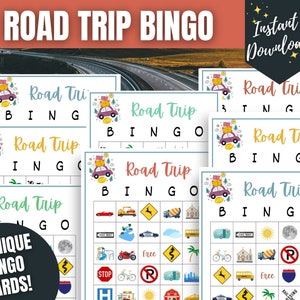 Road Trip Bingo, Fun Road Trip Activity for Kids of All Ages, Travel ...