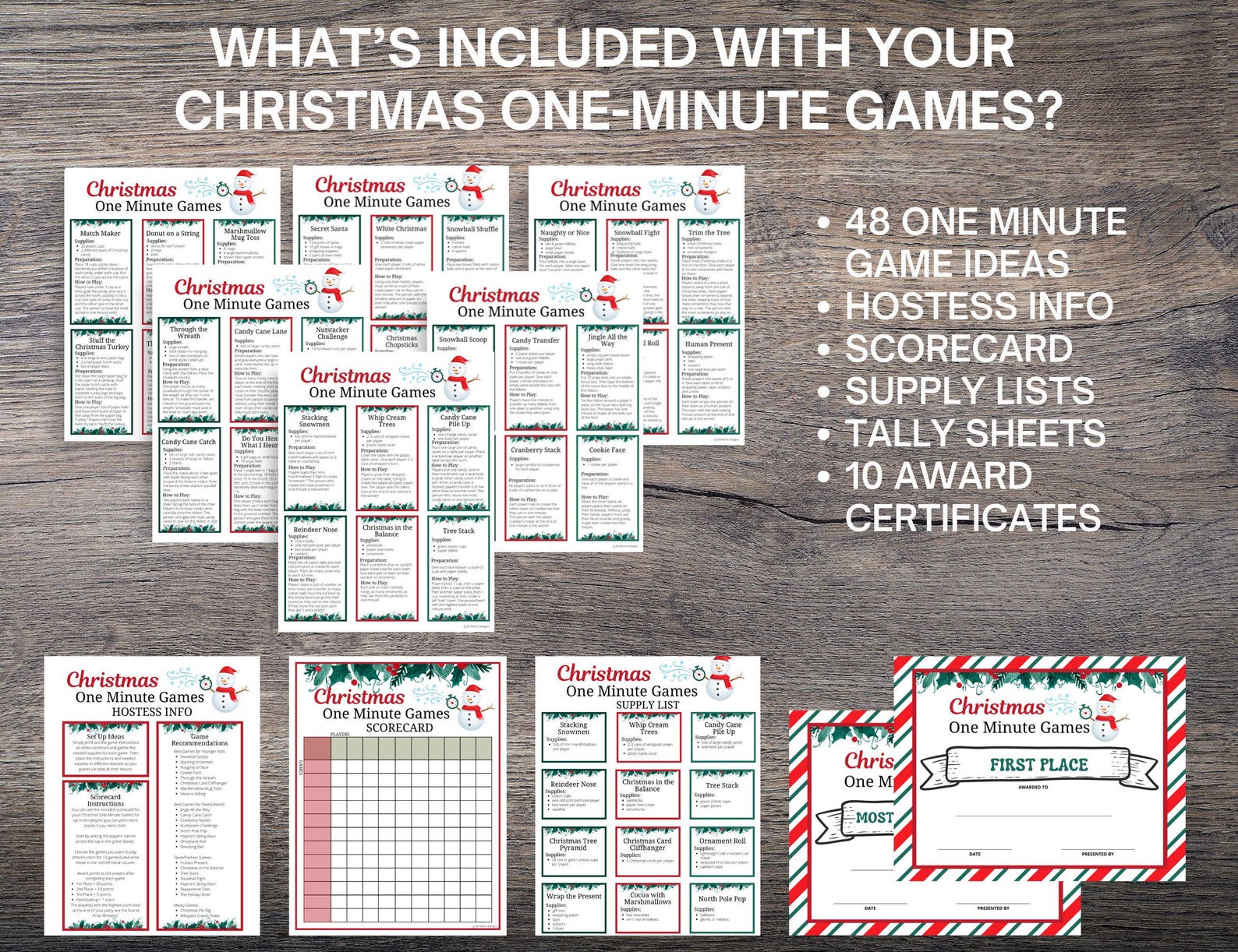 Christmas One Minute Games Bundle: Holiday Party Games (digital ...