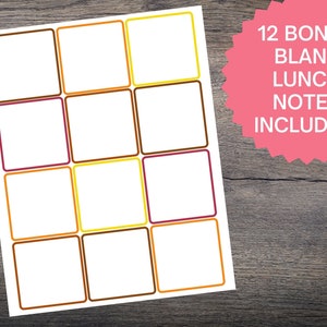 Fall Lunch Box Notes and Jokes for Kids, Autumn Lunch Notes, Mirror ...