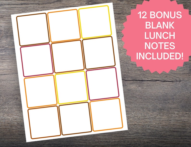 Fall Lunch Box Notes and Jokes for Kids Autumn Lunch Notes - Etsy