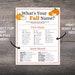 What's Your Fall Name Printable Fall Name Generator - Etsy