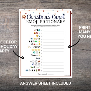 Bible Christmas Carol Emoji Pictionary Game, Christmas Bible Emoji Game ...
