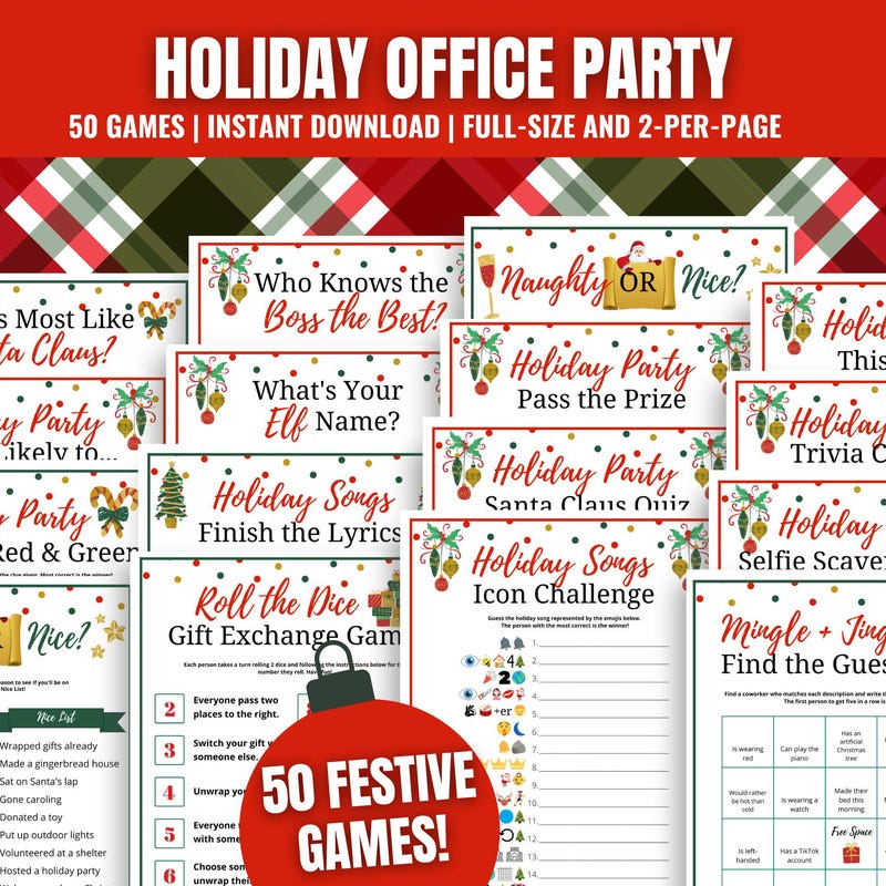 Office Holiday Game Bundle - Etsy