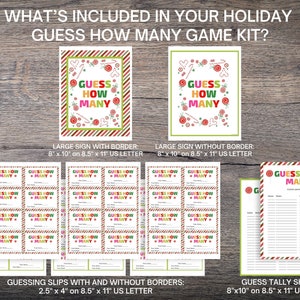 Christmas Candy Guess How Many Game, How Many Candies Guessing Game ...