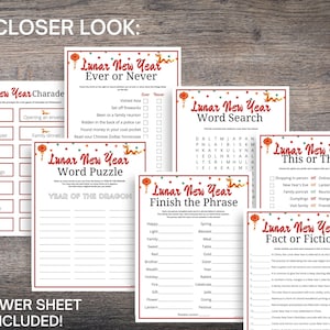 Lunar New Year Games Bundle, Chinese New Year Games for Families ...