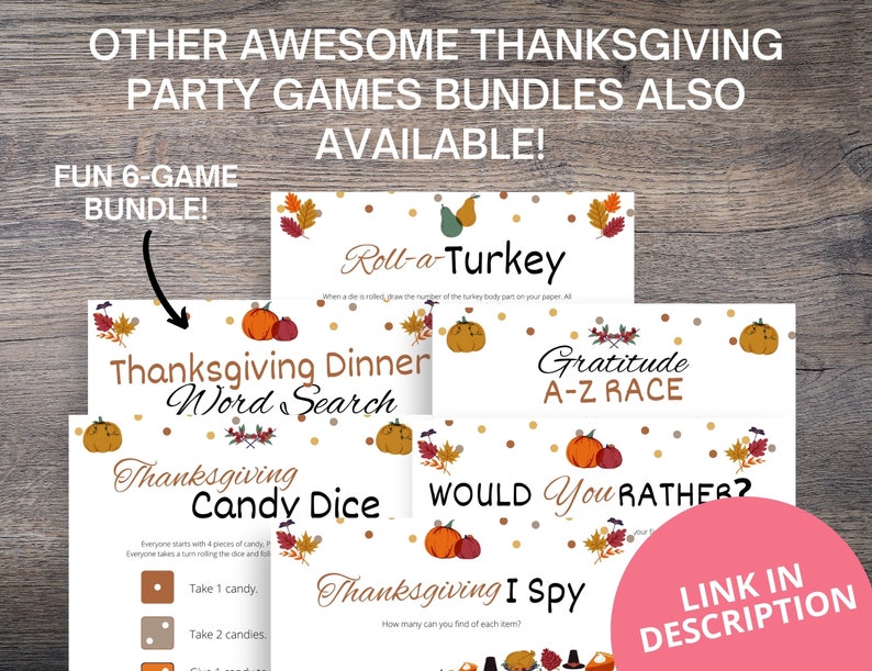 Thanksgiving TRIVIA BUNDLE Thanksgiving Party Games for - Etsy