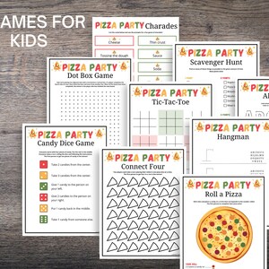 Pizza Party Games MEGA BUNDLE, 40 Pizza Party Activities, Printable ...