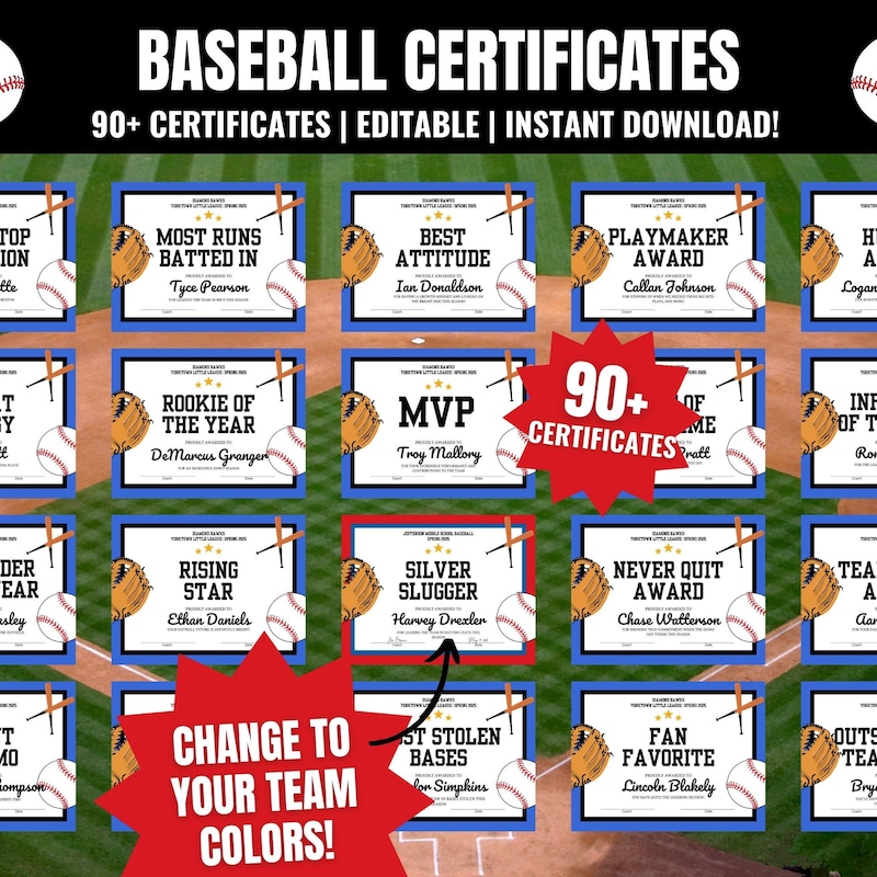 End of Baseball Season Certificate - Etsy