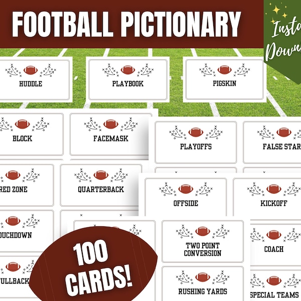 Football Pictionary - Etsy
