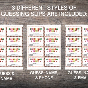 Christmas Candy Guess How Many Game, How Many Candies Guessing Game ...