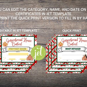 Gingerbread House Contest Kit: Printable Awards, Voting Ballots and ...
